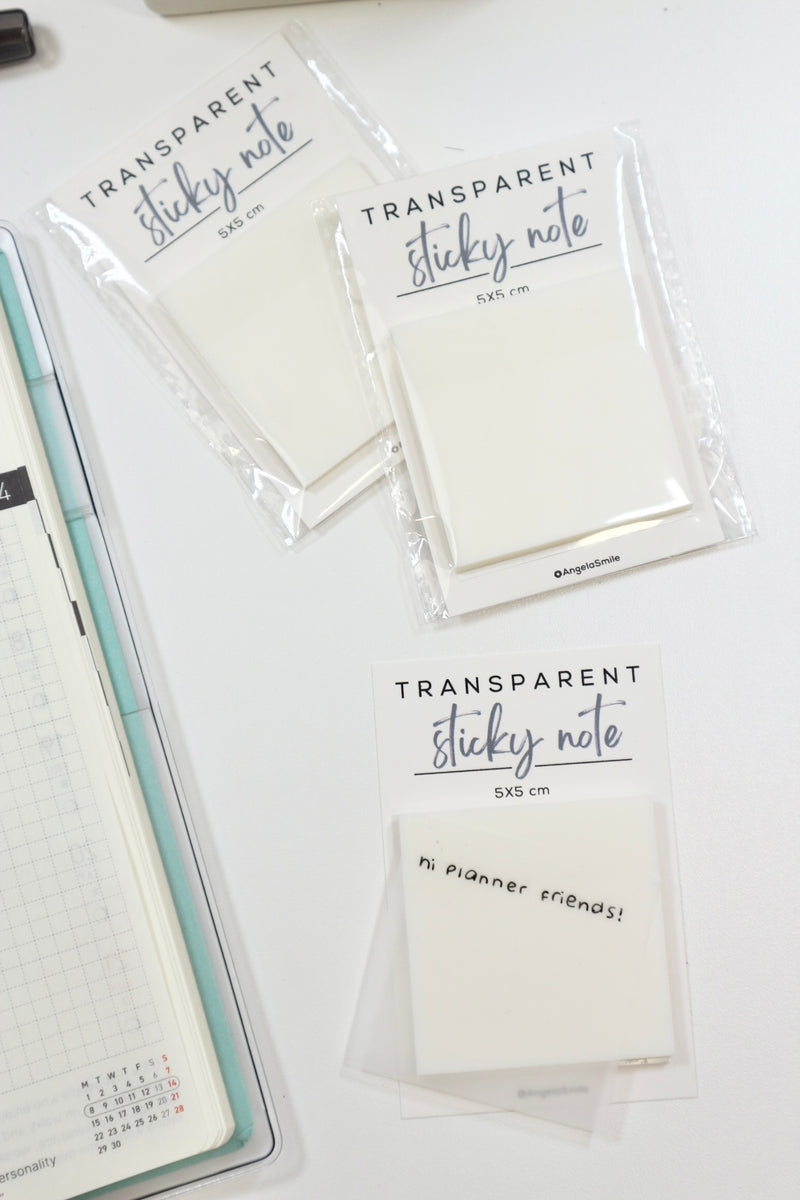 STICKY NOTE clear 5x5cm – Angela Smile